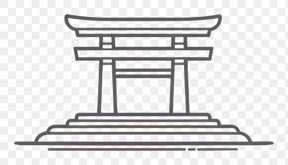 PNG Itsukushima shrine sketch line | Free PNG - rawpixel