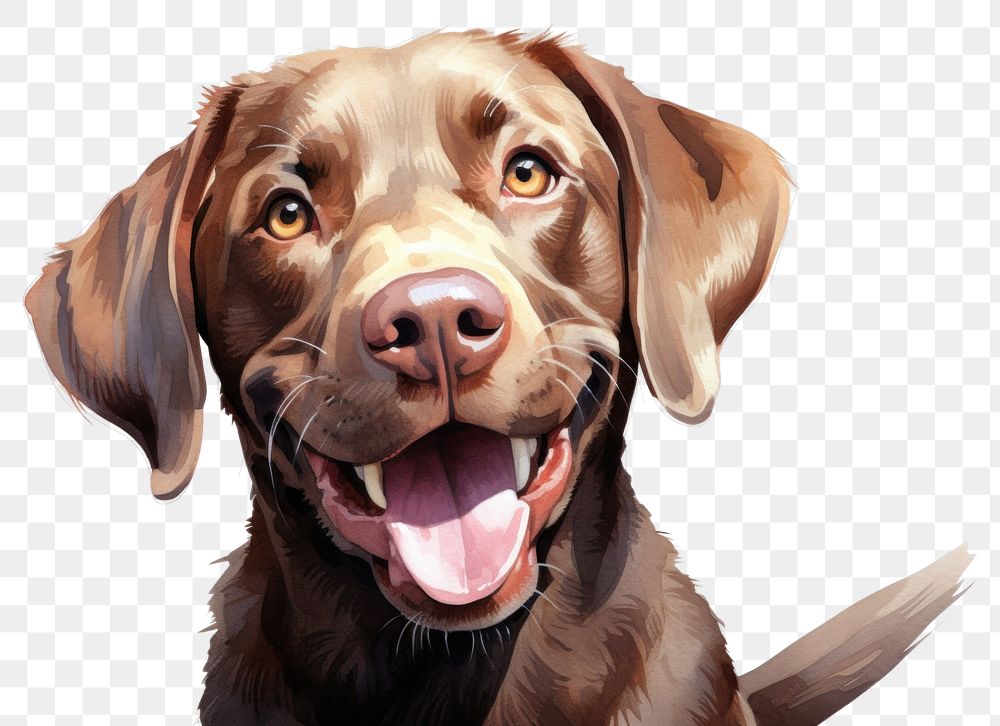 PNG Brown labrador panting mammal | Free PNG - rawpixel