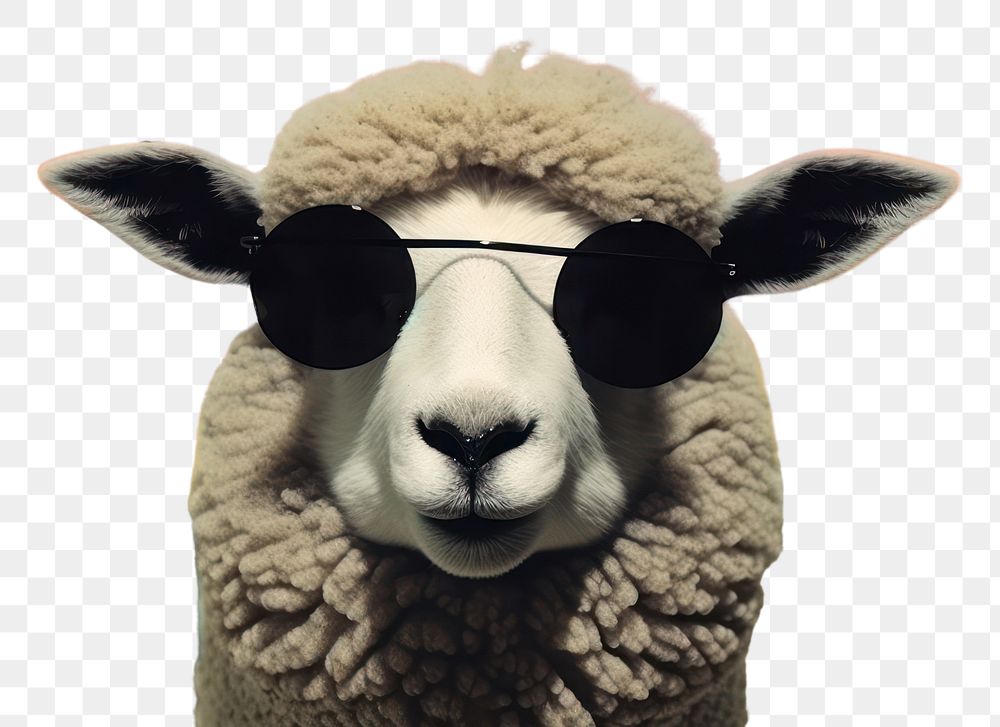 PNG Collage Retro dreamy sheep | Free PNG - rawpixel