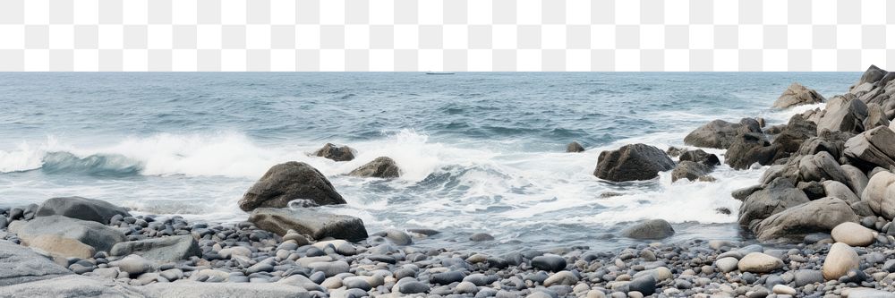 PNG Wavy sea rocks nature | Free PNG - rawpixel