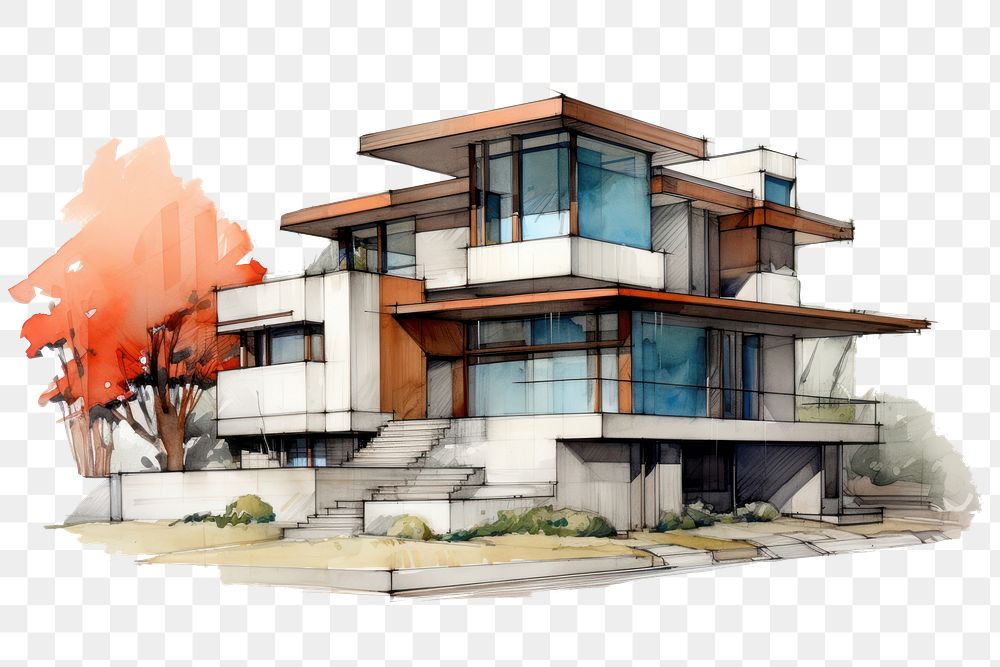 PNG Architecture sketch architecture house | Premium PNG - rawpixel