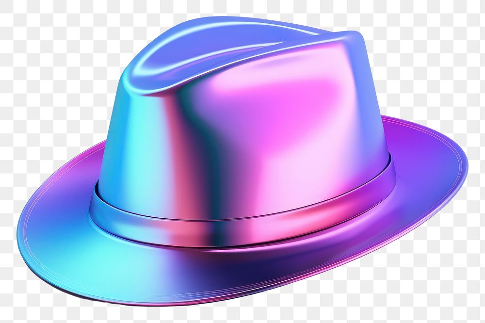 PNG Icon iridescent fedora white | Free PNG - rawpixel