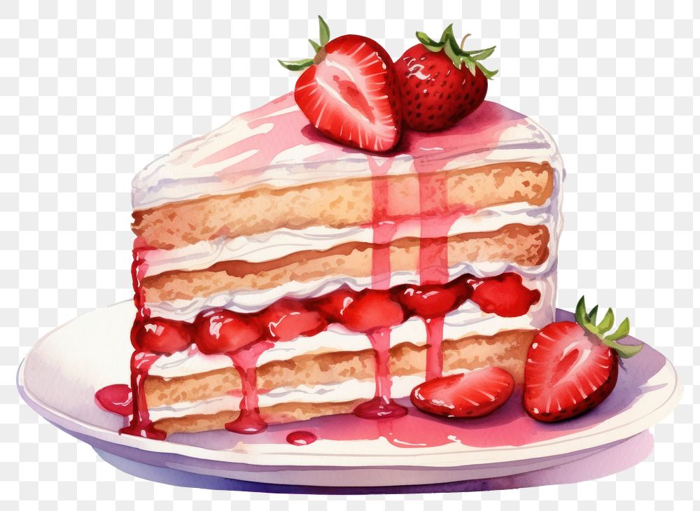 PNG Cake strawberry dessert cream. | Premium PNG - rawpixel