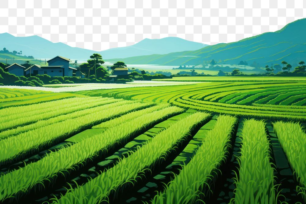 PNG Green rice field abstract | Free PNG - rawpixel