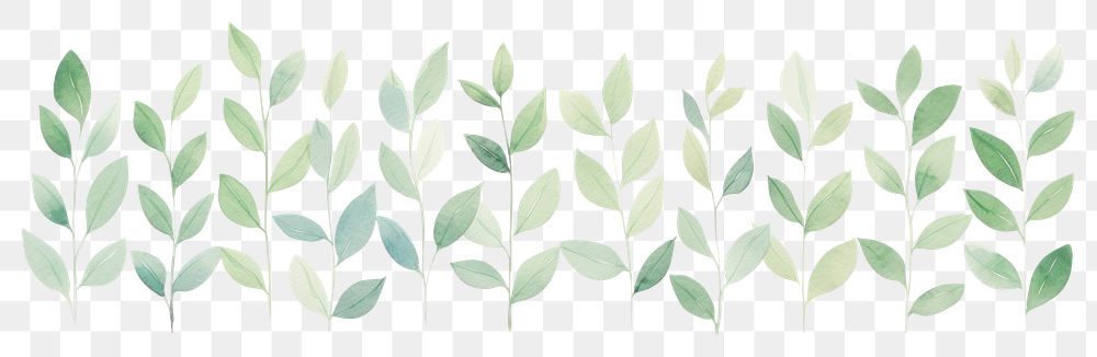 PNG Green leaves as divider | Premium PNG - rawpixel