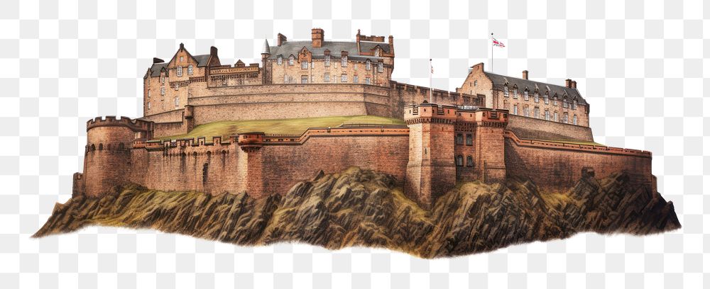 PNG Edinburgh castle architecture building | Premium PNG - rawpixel