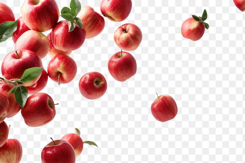 PNG Flying apples border fruit | Free PNG - rawpixel