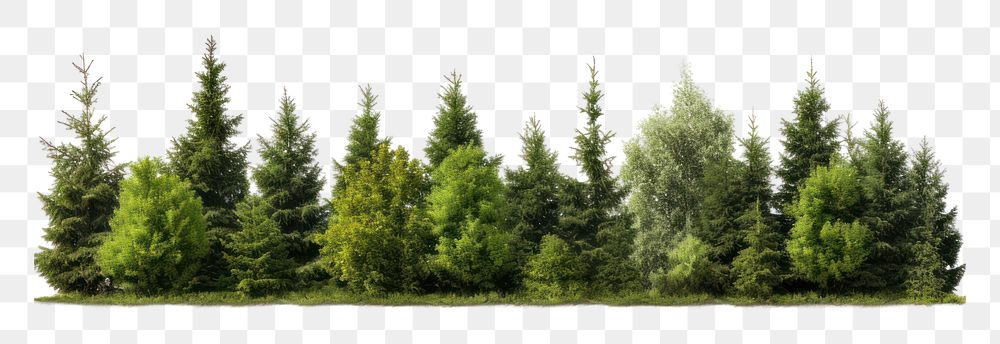 PNG Row green trees shrubs | Premium PNG - rawpixel