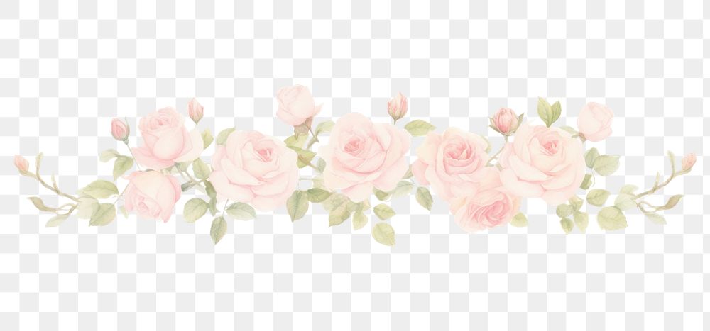 PNG Roses divider watercolour illustration | Free PNG - rawpixel