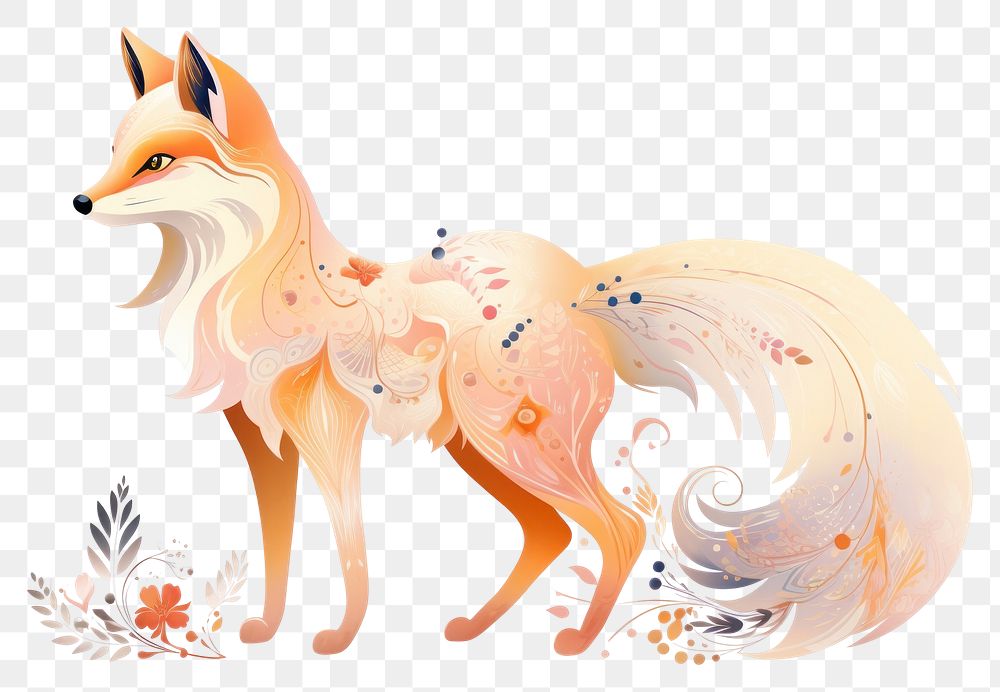 PNG Fox drawing animal mammal. | Free PNG - rawpixel