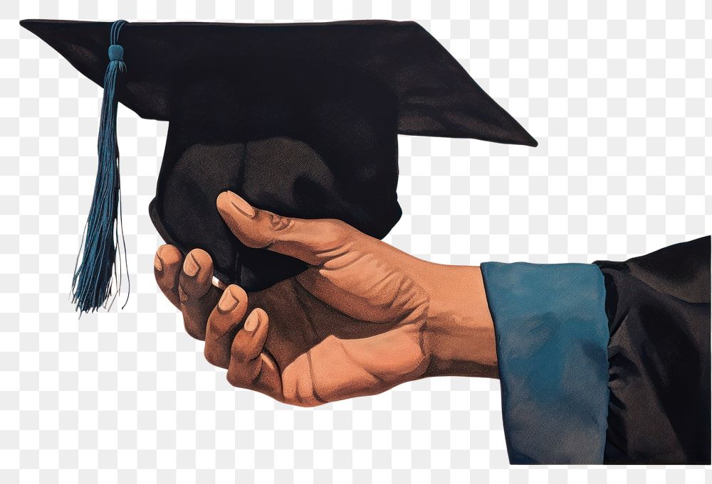 PNG Graduation cap hand holding | Free PNG - rawpixel