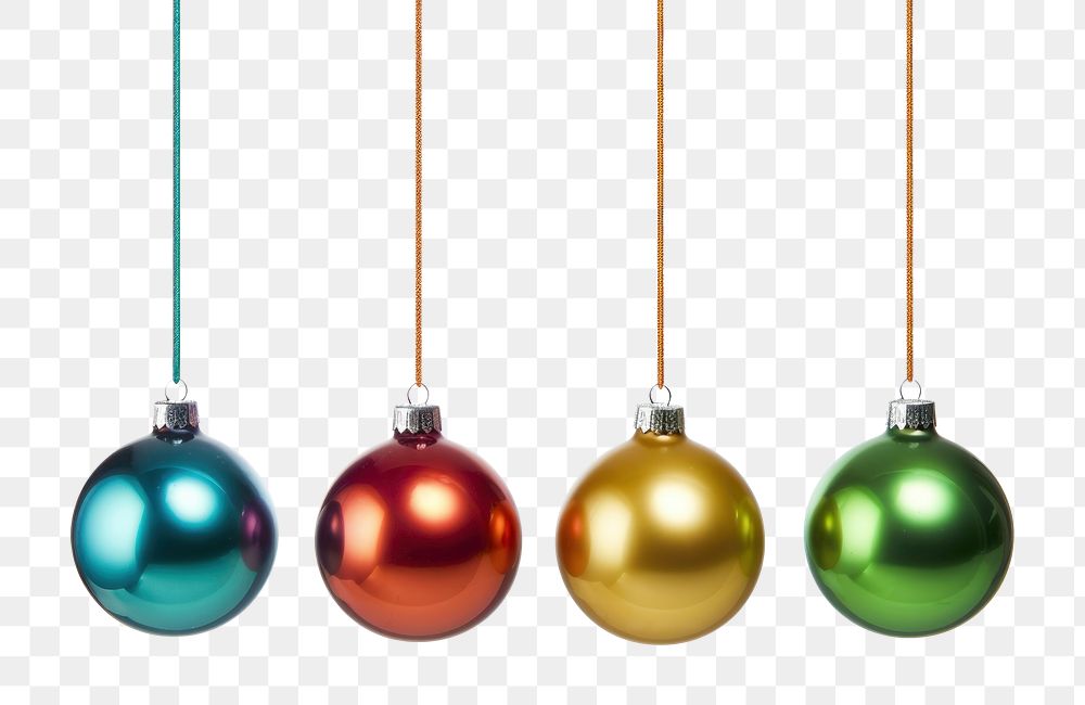 PNG Five colored baubles ropes | Free PNG - rawpixel