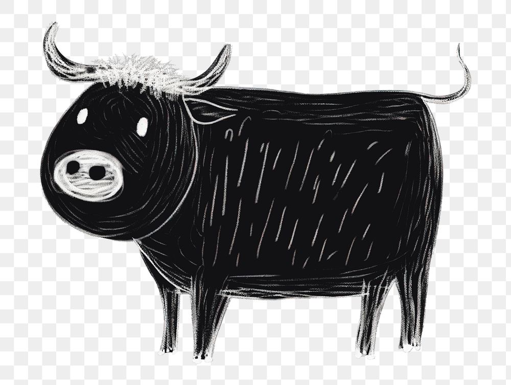 PNG Cow livestock drawing animal. | Free PNG - rawpixel