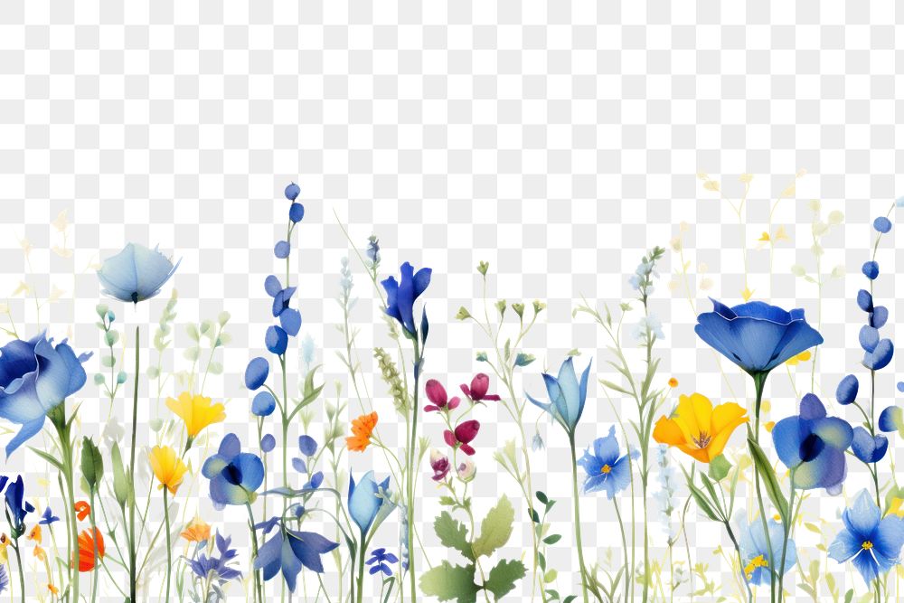 PNG Blue flowers mix backgrounds | Free PNG - rawpixel