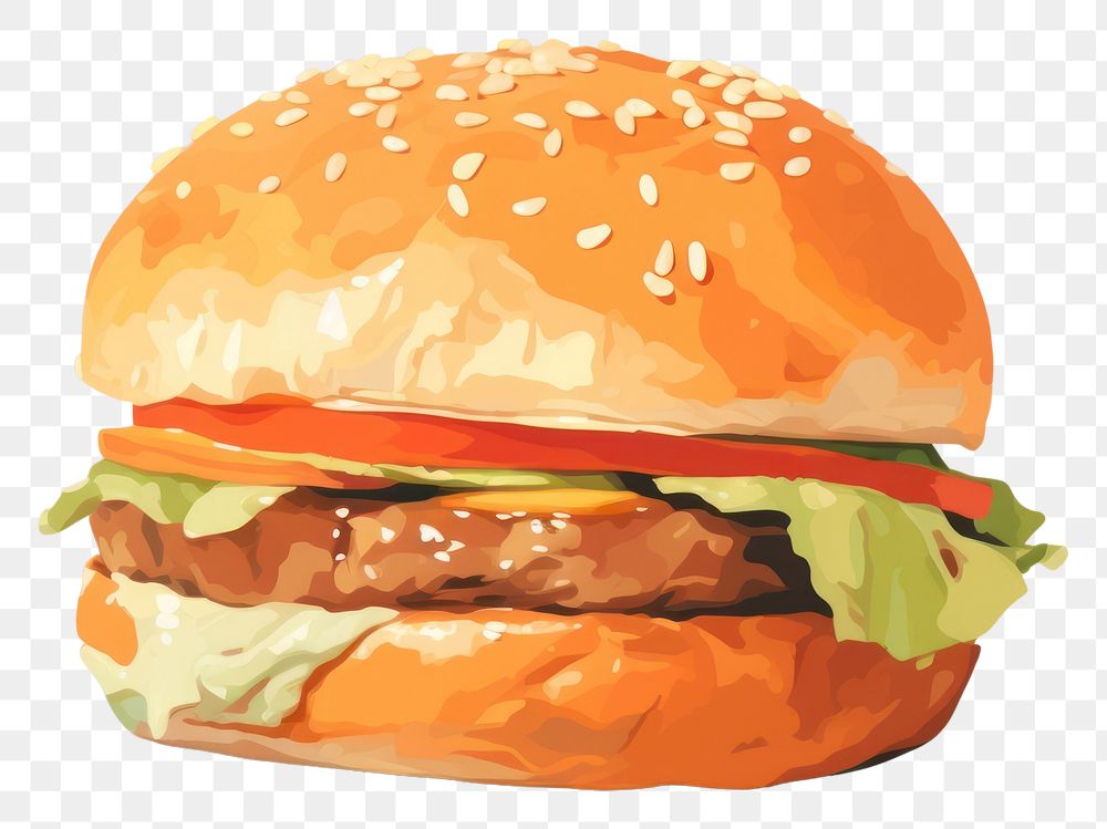 PNG Burger food hamburger vegetable. | Free PNG - rawpixel