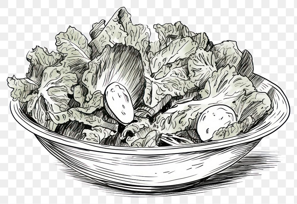 PNG Salad drawing sketch vegetable. | Premium PNG - rawpixel