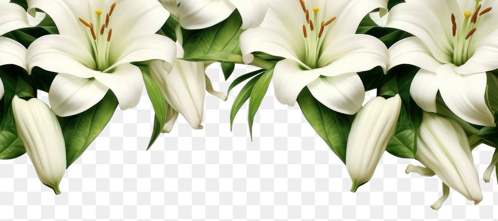PNG Lily border bottom flower | Free PNG - rawpixel