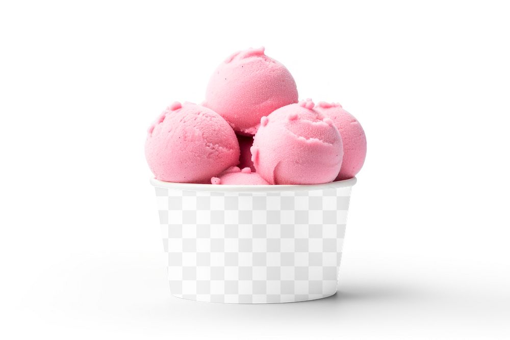 Ice-cream cup png mockup, transparent | Free PNG - rawpixel