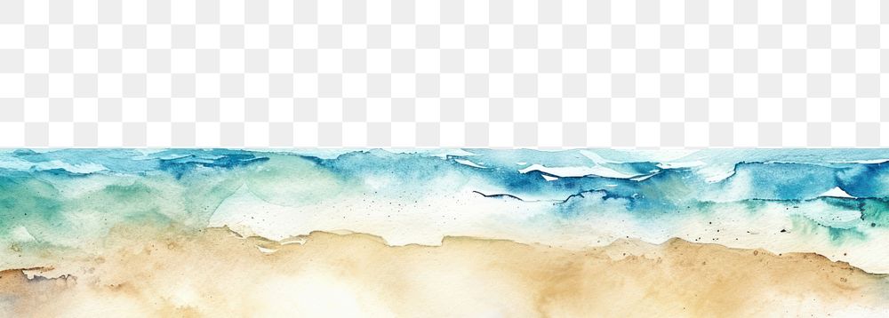 PNG Beach border nature painting | Free PNG - rawpixel