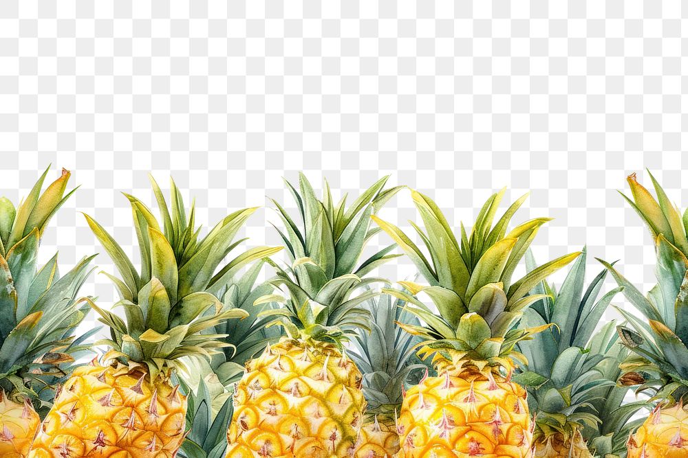 PNG Pineapple border nature plant | Free PNG - rawpixel