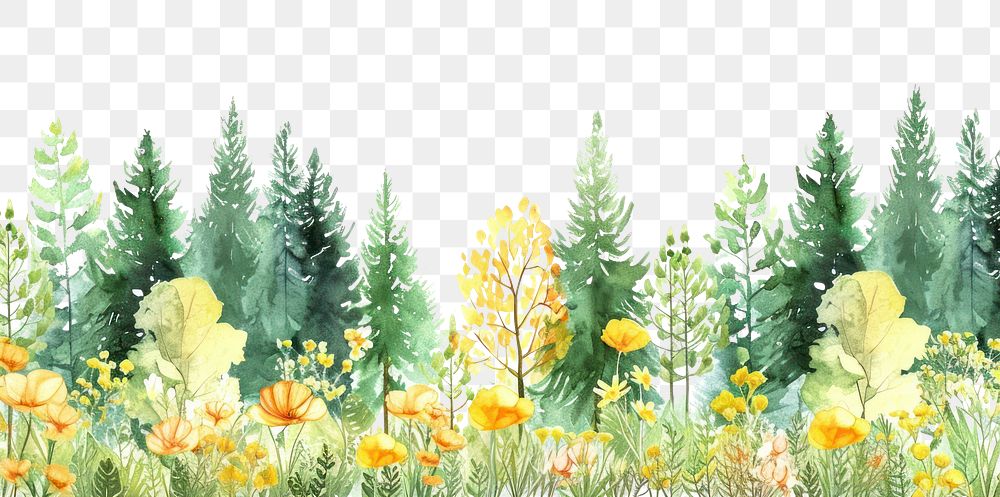 PNG Spring forest border nature | Premium PNG - rawpixel