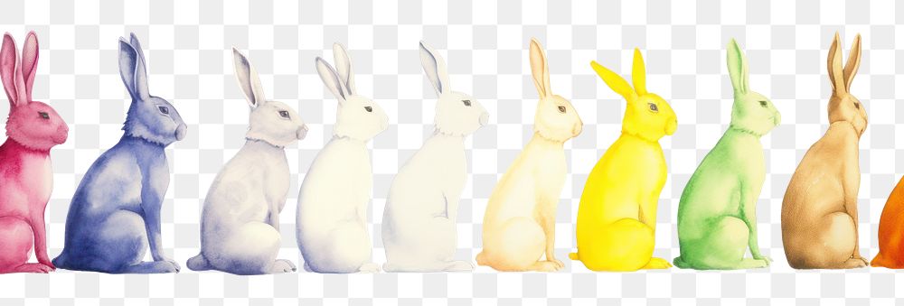 PNG Rabbit watercolor border animal | Premium PNG - rawpixel