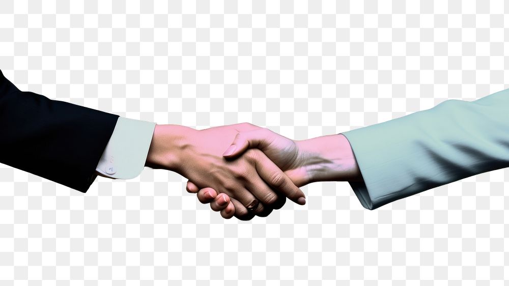 PNG Businesswomen shake hands ephemera | Free PNG - rawpixel
