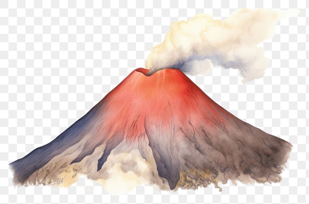 PNG Volcano boarder mountain outdoors | Premium PNG - rawpixel