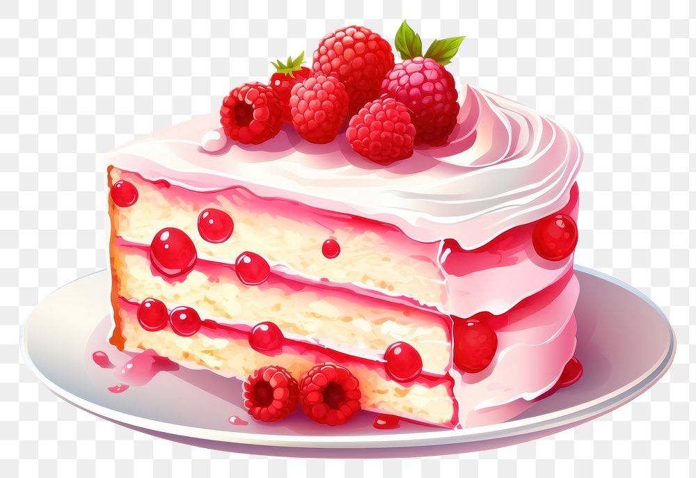 PNG Cake raspberry dessert fruit. | Free PNG - rawpixel