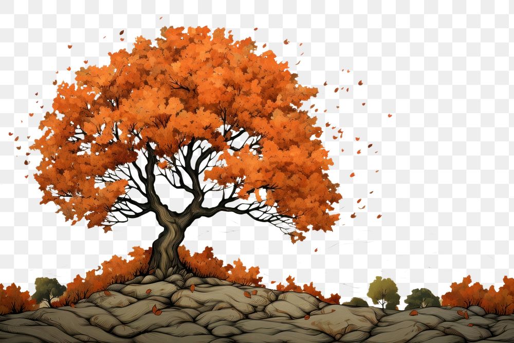 PNG Autumn tree landscape outdoors | Premium PNG - rawpixel