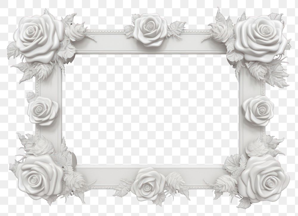 PNG Rose frame flower plant | Free PNG - rawpixel