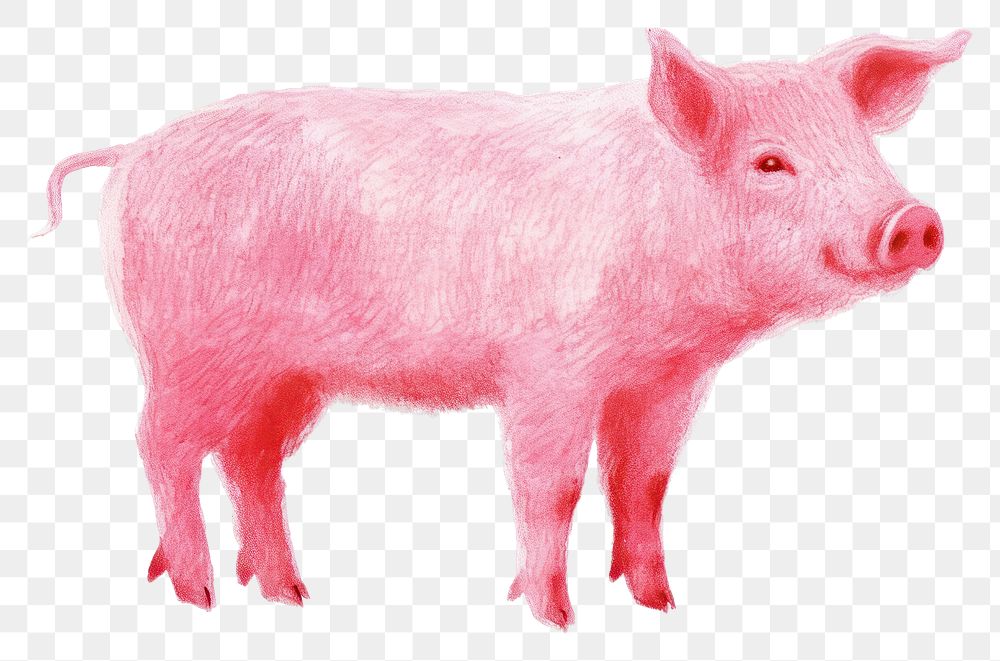 PNG Pig drawing mammal animal. | Free PNG - rawpixel