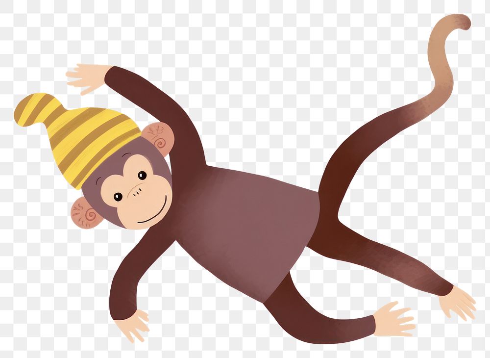 PNG Monkey wear hat wildlife | Free PNG - rawpixel