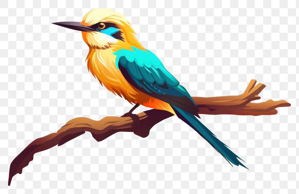 PNG Exotic bird tree branch | Free PNG - rawpixel