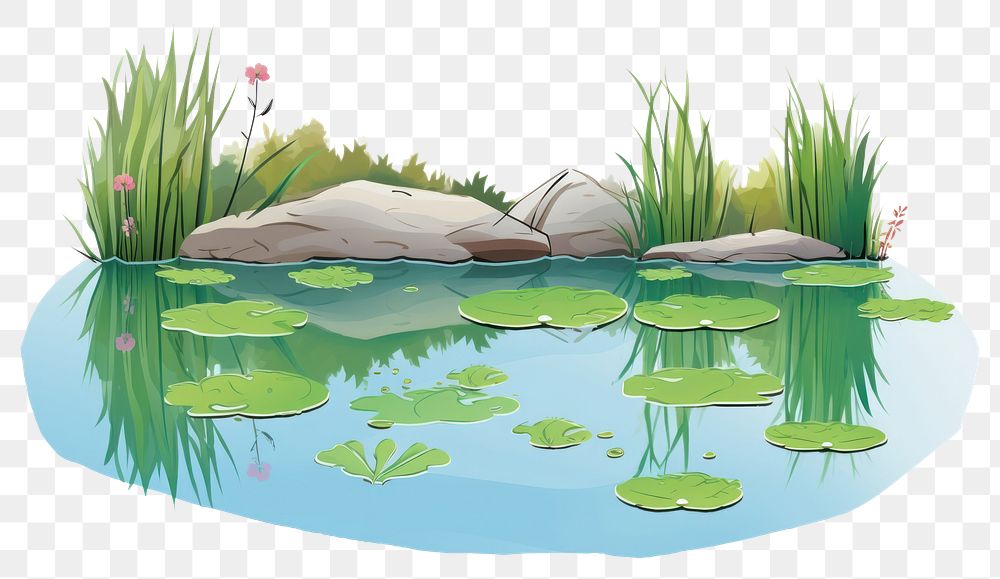 PNG Outdoors nature plant pond. | Free PNG - rawpixel