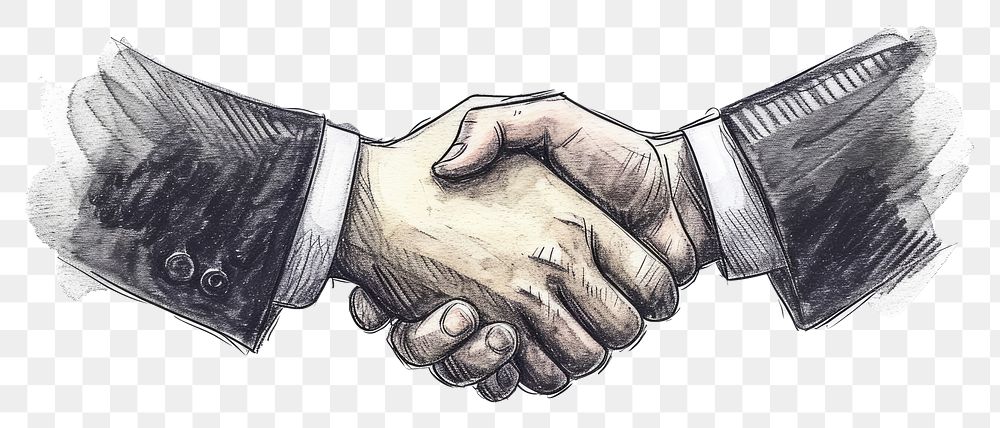 PNG Handshake drawing sketch art. | Free PNG - rawpixel