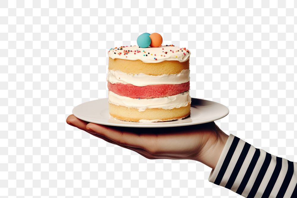 PNG Collage hand birthday cake | Free PNG - rawpixel