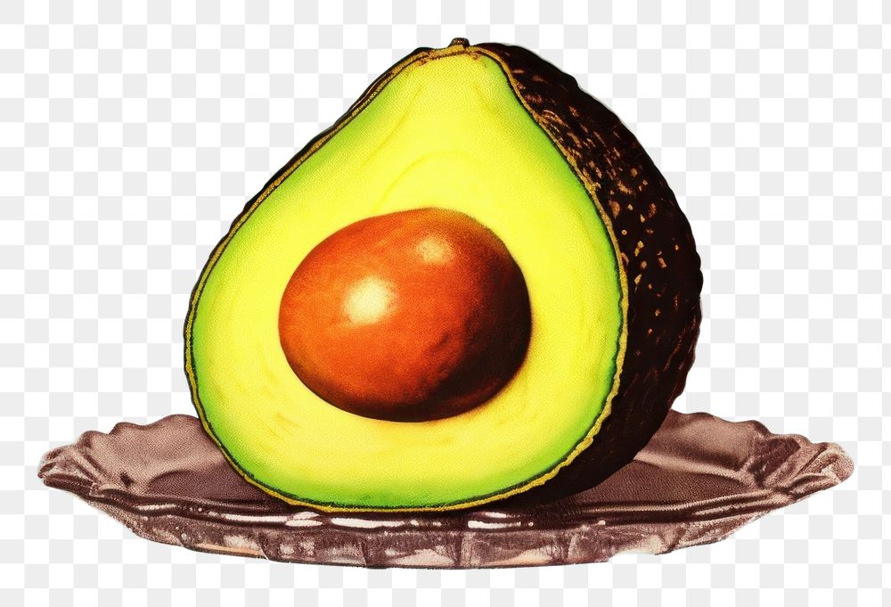 PNG Retro collage avocado fruit | Premium PNG - rawpixel