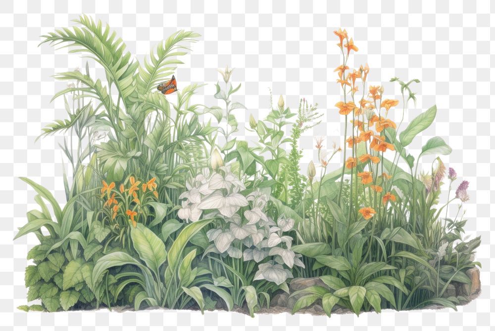 PNG Garden vegetation outdoors nature. | Premium PNG - rawpixel