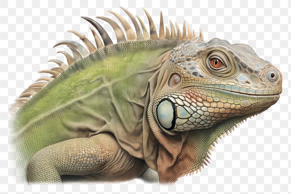 PNG Portrait Iguana iguana reptile | Free PNG - rawpixel