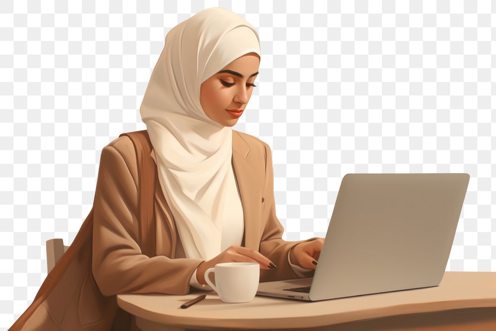 PNG Business woman computer sitting | Free PNG - rawpixel