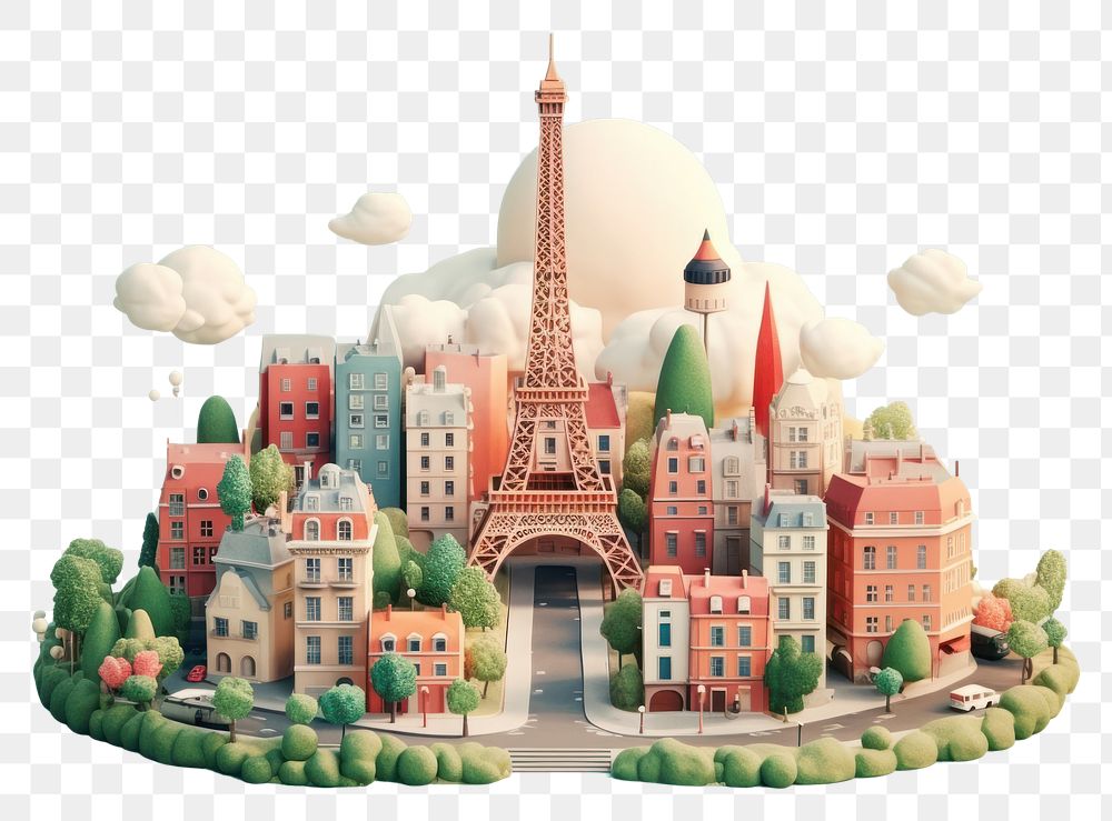 PNG Paris town architecture building | Free PNG - rawpixel