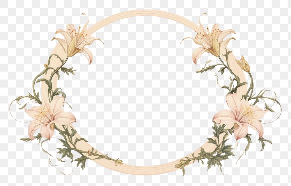 PNG Lily border frame pattern | Free PNG - rawpixel