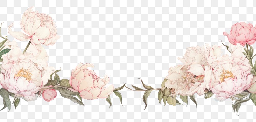 PNG Peony border frame backgrounds | Premium PNG - rawpixel