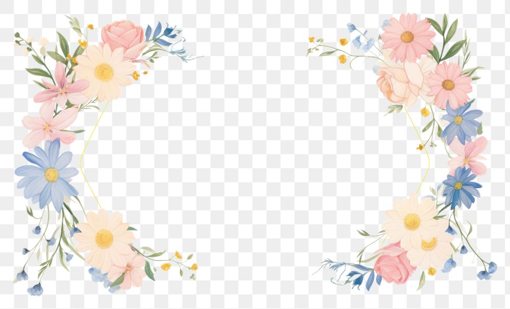 PNG Wedding flower border frame | Premium PNG - rawpixel