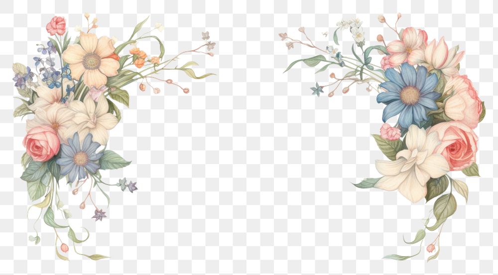 PNG Wedding flower border frame | Premium PNG - rawpixel