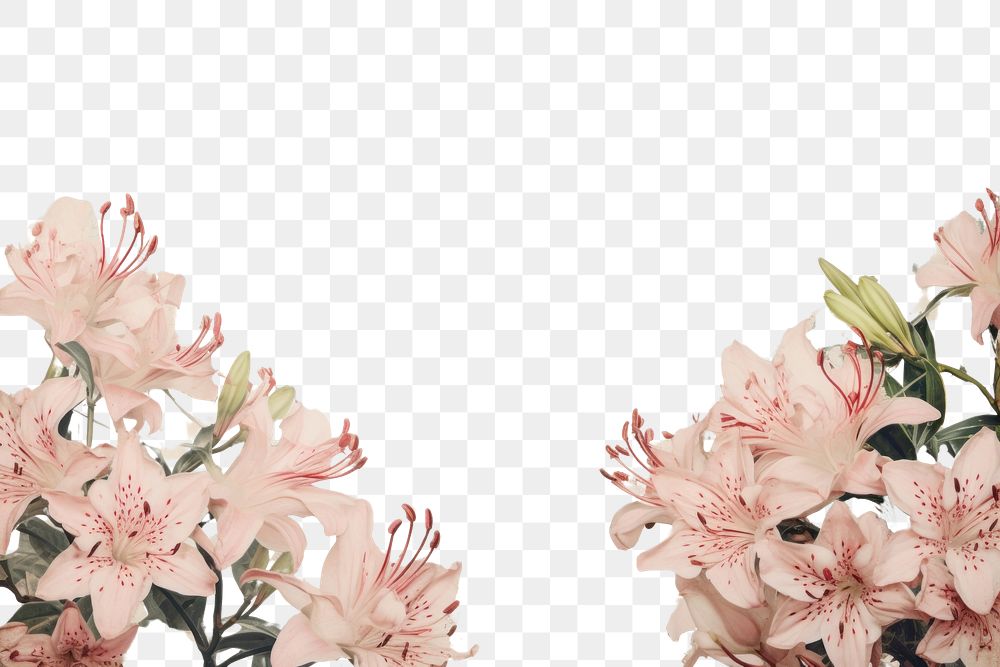 PNG Azalea flower ephemera border | Premium PNG - rawpixel