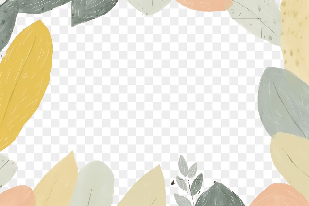 PNG Plant leaf abstract painting. | Free PNG - rawpixel