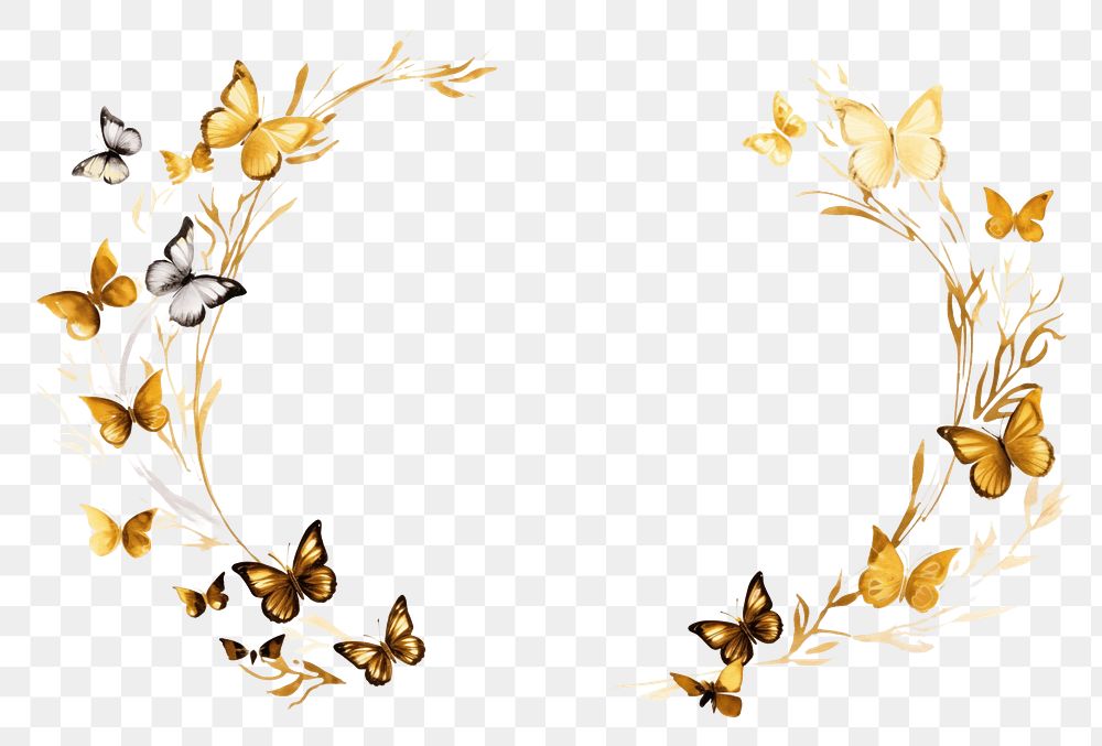 PNG Butterfly border frame pattern | Free PNG - rawpixel