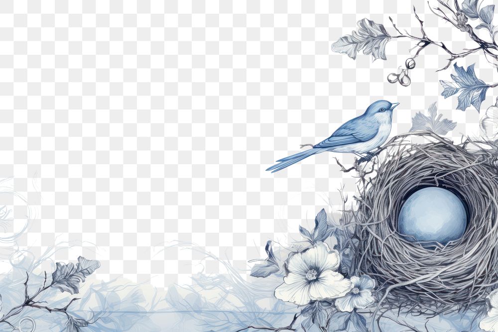 PNG Toile Bird nest border | Premium PNG - rawpixel